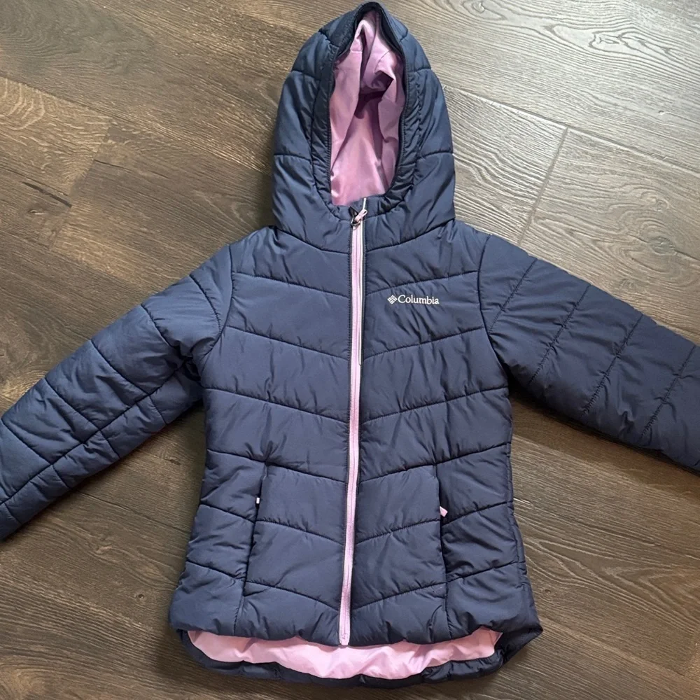 Columbia | Jackets & Coats | Columbia Girls Kids Navy And Pink Jacket ...
